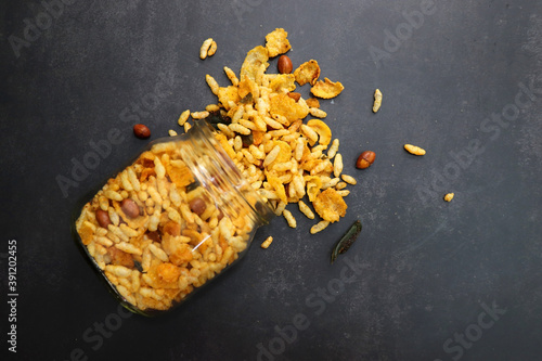 Murmura cornflakes Chivda or Chiwada. Diwali special savory snack ...
