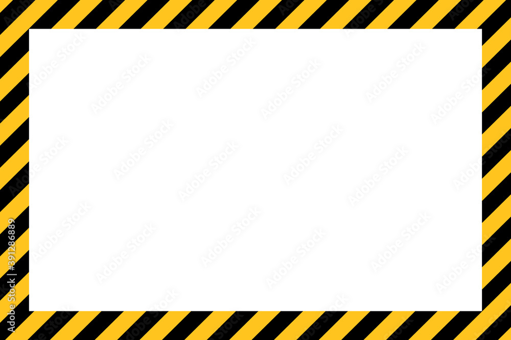 Caution tape border design. Clipart image. Stock Vector | Adobe Stock
