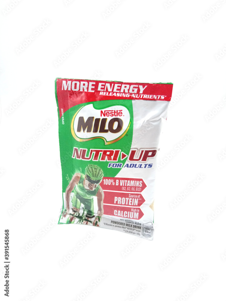 Nestle Milo nutri up chocolate malt drink in Manila, Philippines Stock ...