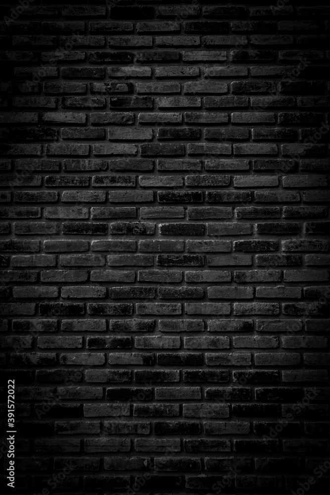 Foto de Stock Black brick walls that are not plastered background and ...