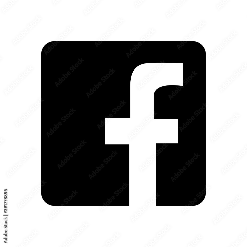 facebook logo icon, silhouette style Stock Vector | Adobe Stock