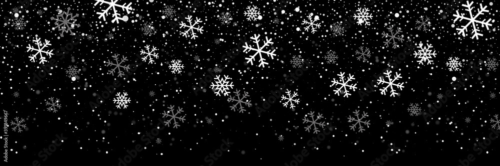 Falling snow on a transparent background. Snow. Snowfall, snowflakes in ...