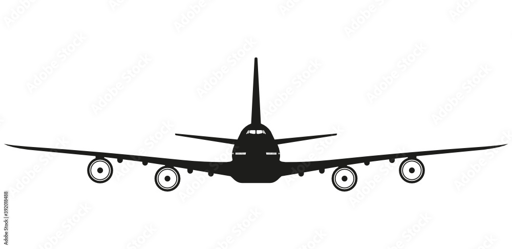 Boeing 747-8 front view Stock Vector | Adobe Stock