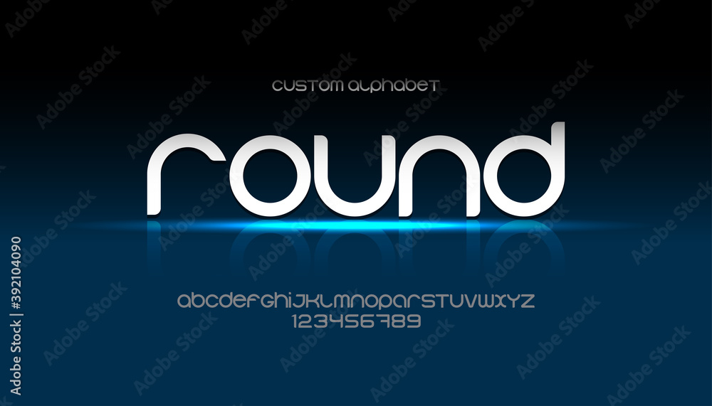 round bold alphabet with rounded and soft corners. Modern font for ...