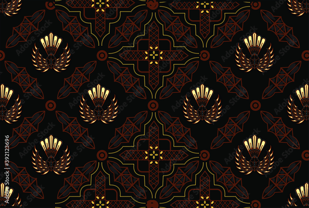 Gurda batik motifs, typical of Indonesian Javanese with various ...