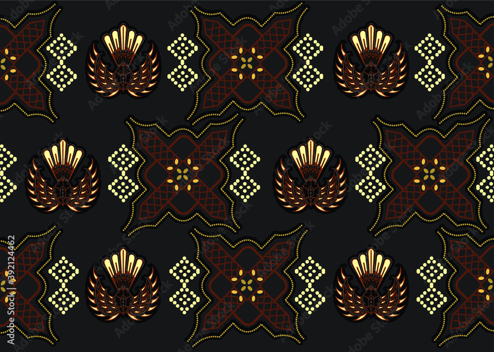 Gurda batik motifs, typical of Indonesian Javanese with various ...