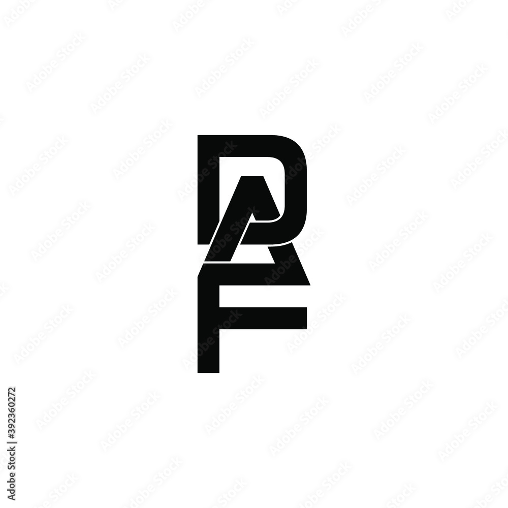daf letter original monogram logo design Stock Vector | Adobe Stock