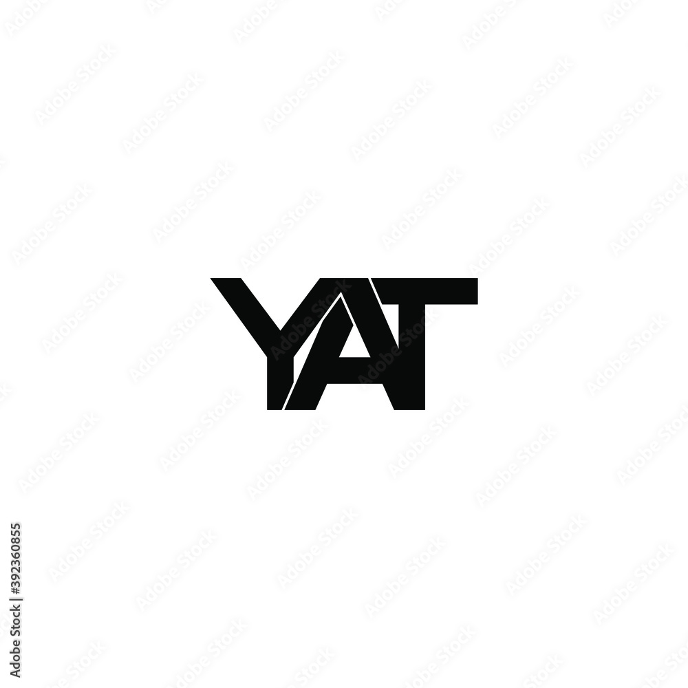 yat letter original monogram logo design Stock Vector | Adobe Stock