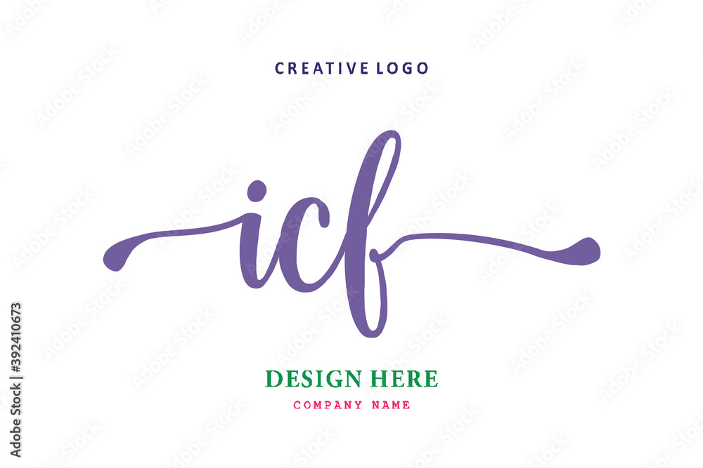 ICF lettering logo is simple, easy to understand and authoritative ...