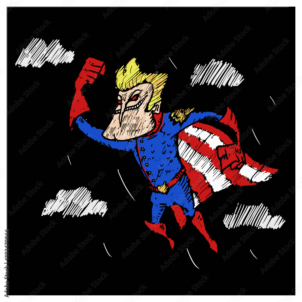 super hero. Vector character, style, graphic, vector, illustration ...