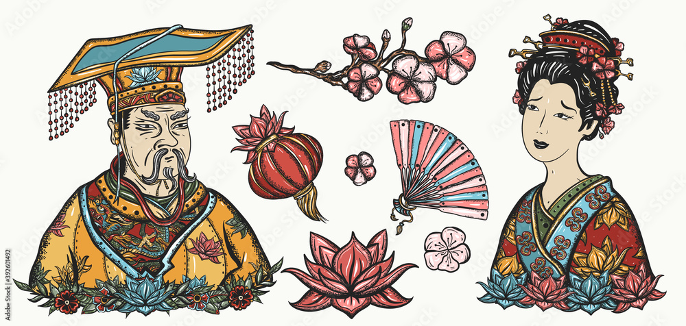 Chinese Culture And Traditions Drawing