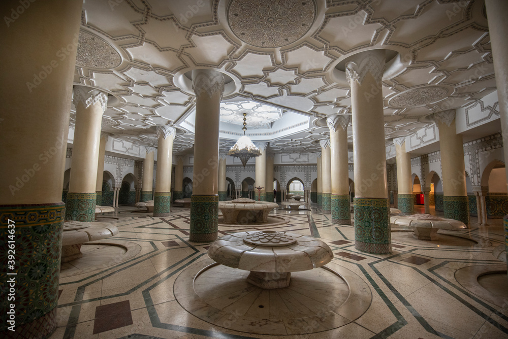 Casablanca, Morocco - January 18, 2019: Inside Hassan II Mosque ...