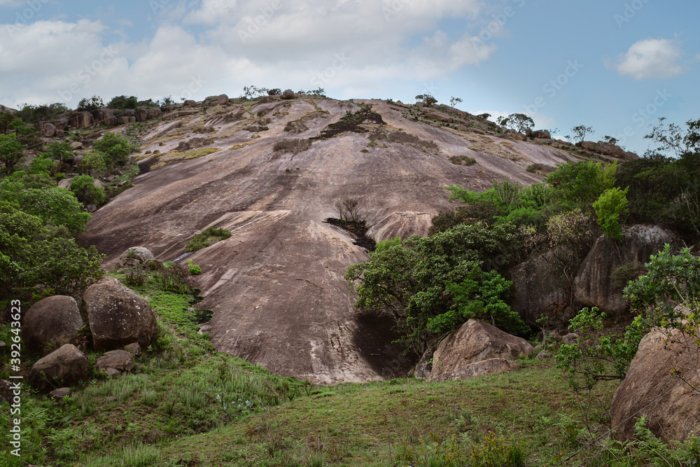 Sibebe Rock or Bald Rock, a granite mountain near the capital city of ...