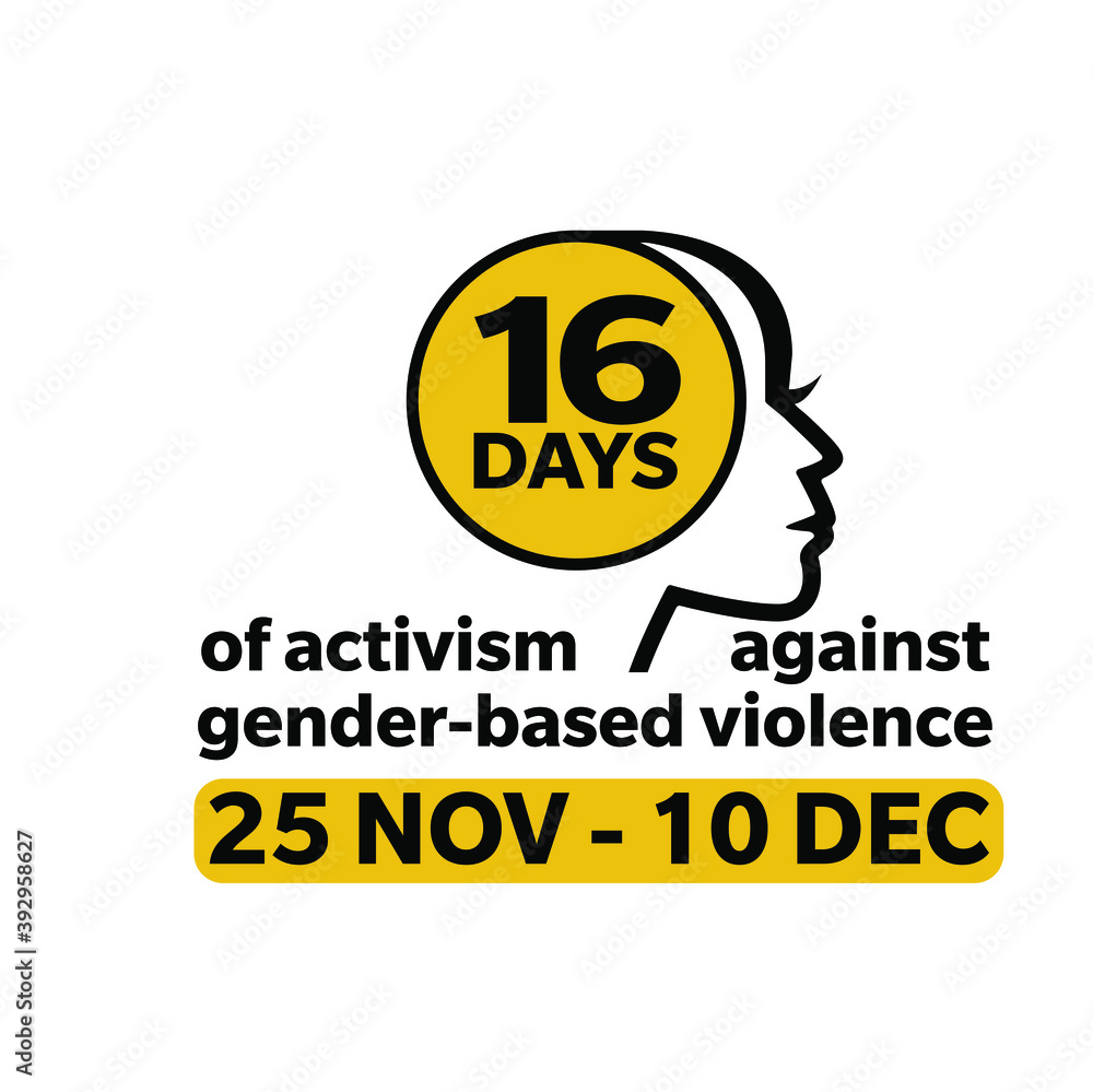 Vector de Stock 16 days of activism against gender-based violence against women | Adobe Stock