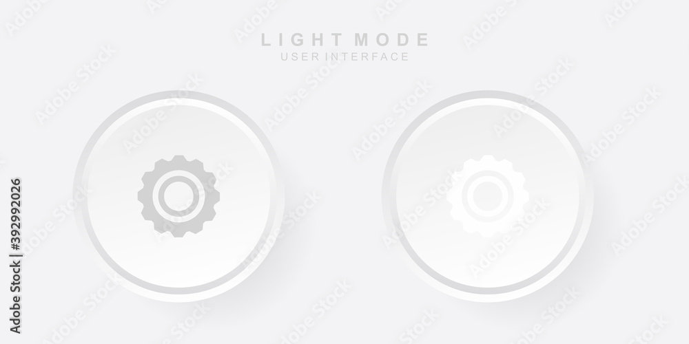 Simple Creative Setting User Interface in Neumorphism Design. Simple ...
