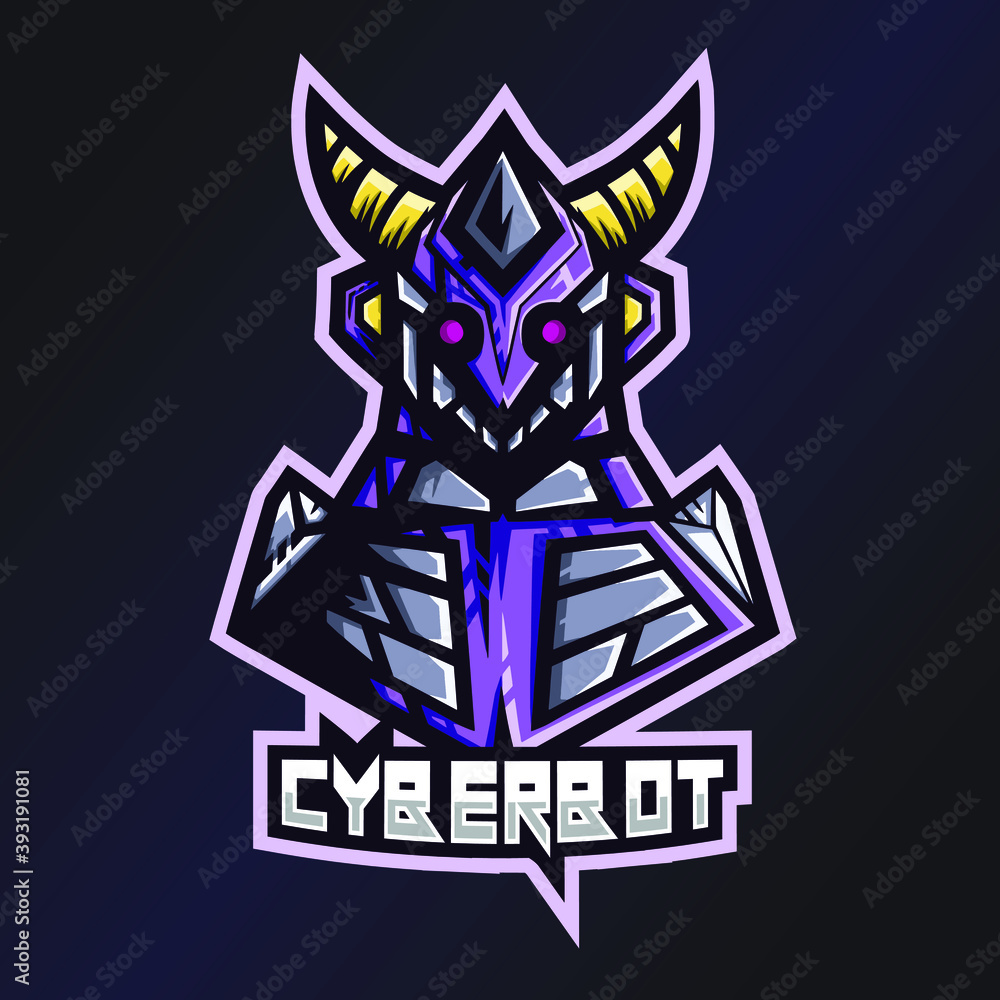 Image vectorielle Stock Cyberbot Esports Logo. Robot Logo. Esport Team ...