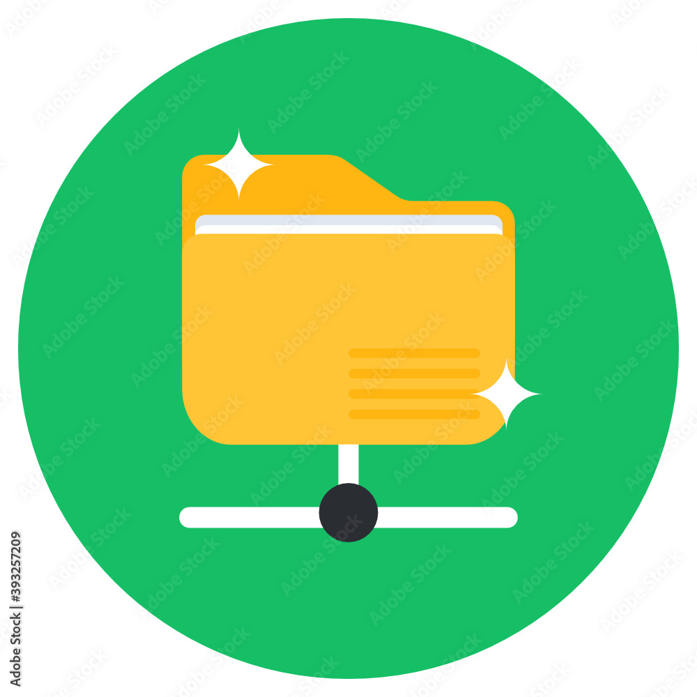 Shared folder icon design, conceptual vector of data sharing Stock ...
