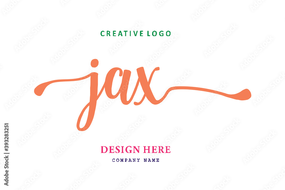 JAX lettering logo is simple, easy to understand and authoritative ...