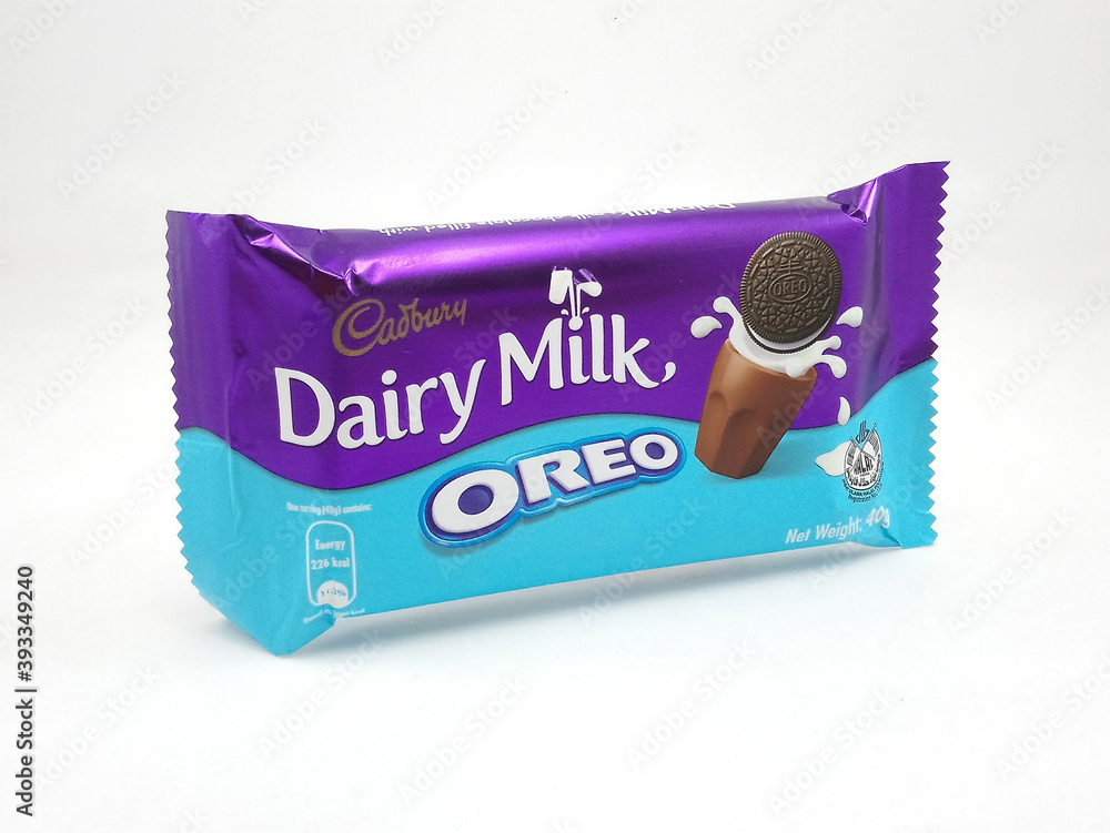 Cadbury dairy milk chocolate bar and oreo in Manila, Philippines Stock ...