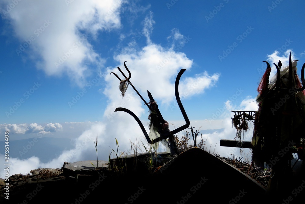 trishula or trident from Kalinchowk Bhagawati Temple Nepal. divine ... trishula or trident from Kalinchowk Bhagawati Temple Nepal. divine ...
