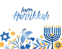Happy Hanukkah Greeting Card Free Stock Photo - Public Domain Pictures