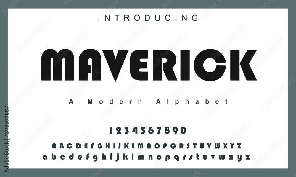 Maverick font. Elegant alphabet letters font and number. Lettering ...
