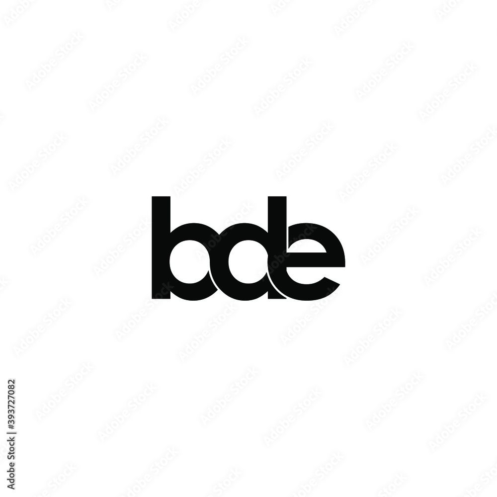 bde letter original monogram logo design Stock Vector | Adobe Stock