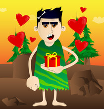 Caveman Valentine Card Free Stock Photo - Public Domain Pictures
