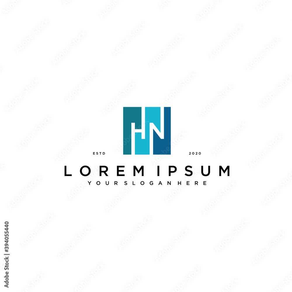 letter HN square logo design concept vector Stock Vector | Adobe Stock