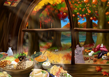 Field Mouse Under Toadstool Free Stock Photo - Public Domain Pictures