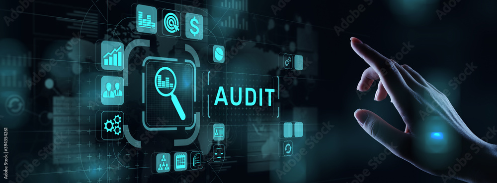 Audit - official financial examination for business as concept on ...