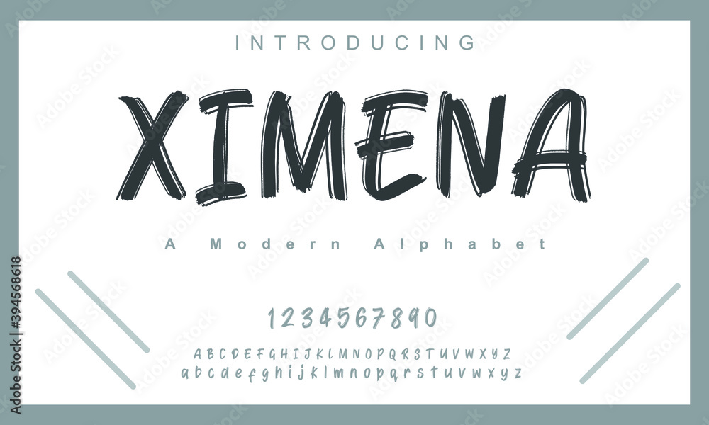 Ximena font. Minimal modern alphabet fonts. Typography minimalist urban ...