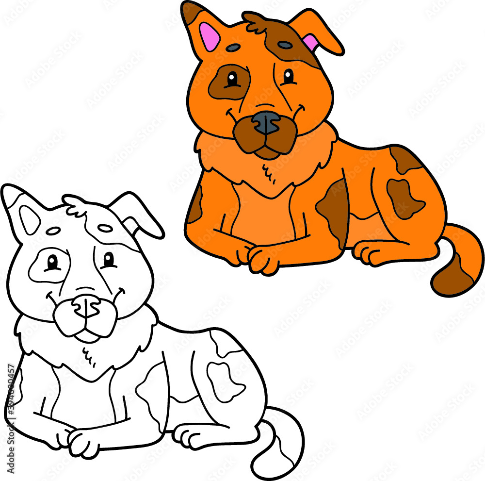 Vector illustration coloring page of cartoon character for children ...