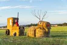 Santa With Reindeer Art Free Stock Photo - Public Domain Pictures