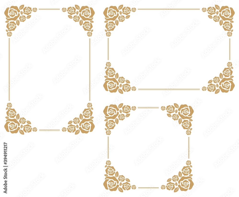 Decorative frame with rose theme.A frame that gave a change in size to ...