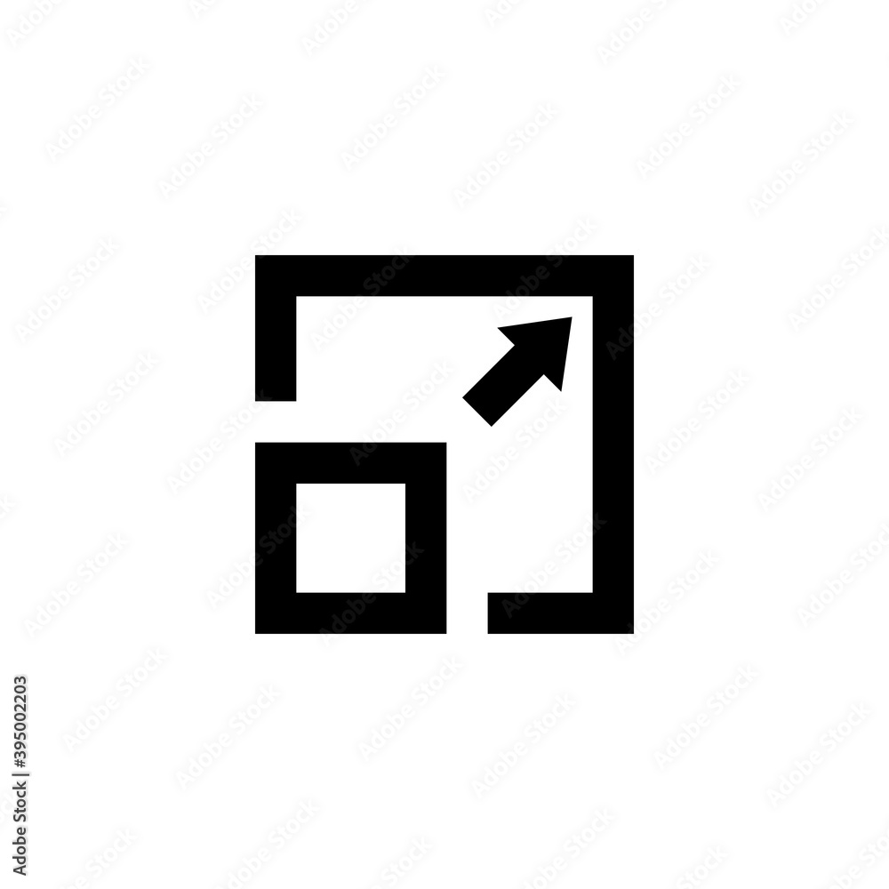 Compact size icon. Vector illustration. Compact size symbol on isolated ...