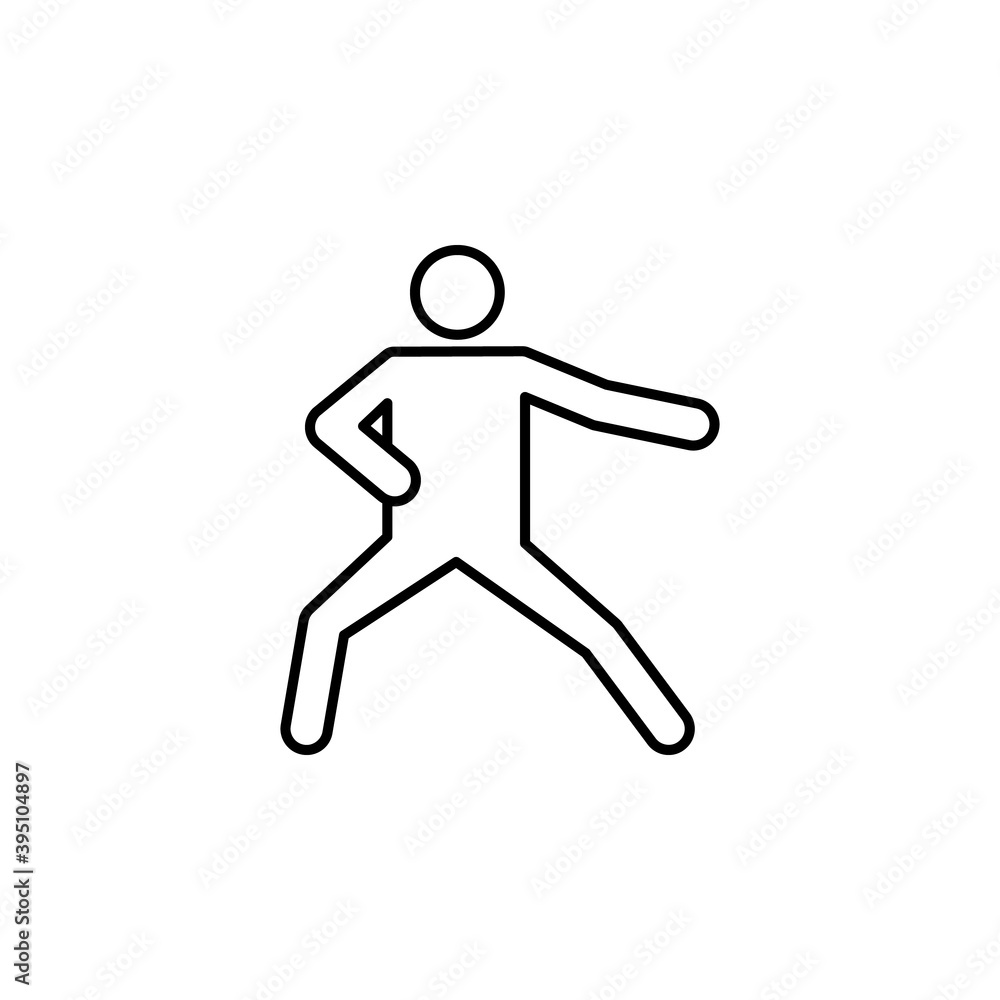 soto mawashi, karate line icon. Signs and symbols can be used for web ...