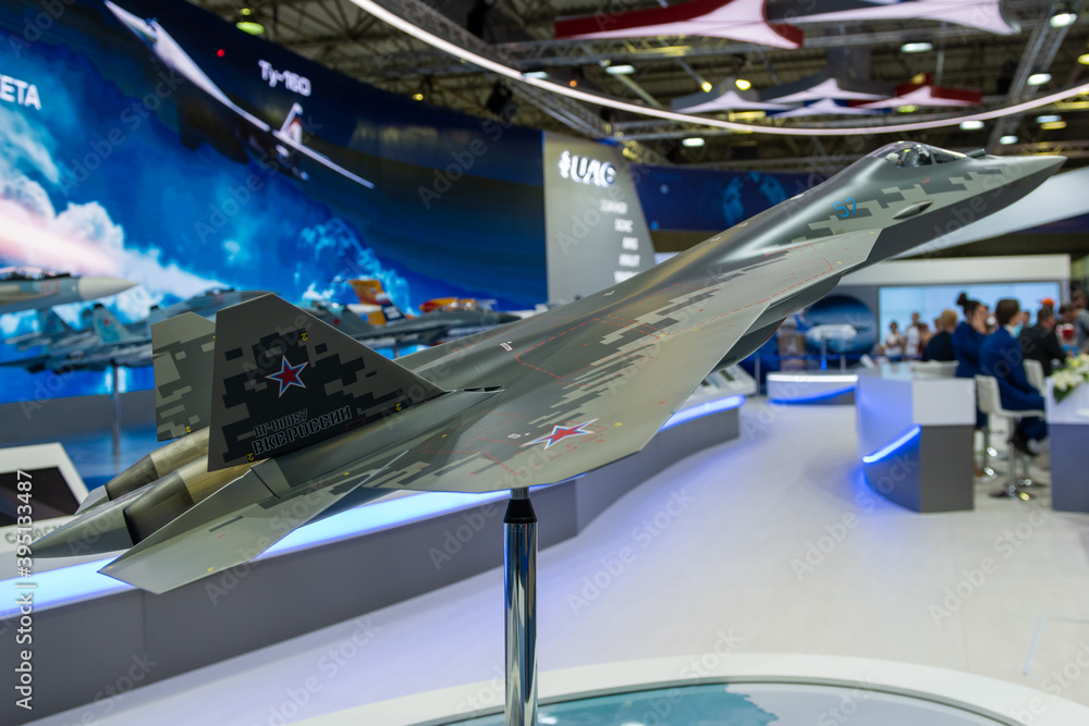 Foto de Stock August 30, 2019. Zhukovsky, Russia. layout of the fifth-generation promising ...