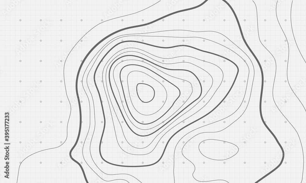 The stylized height of the topographic contour in lines and contours ...