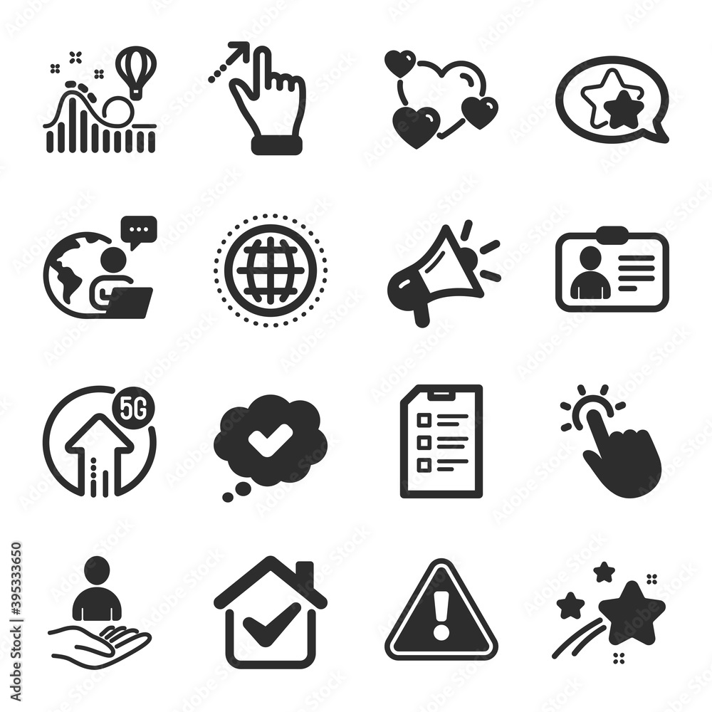 Set of Technology icons, such as Touchpoint, Heart, Recruitment symbols ...