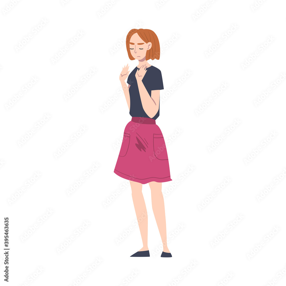 Young Woman with Contempt Look on Her Face Showing Rejection and ...