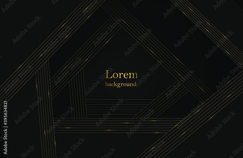 dark background with golden lines. modern background. vector ...