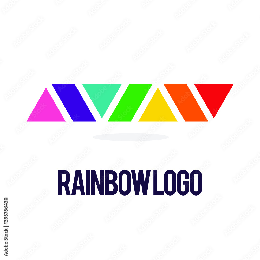 Rainbow color logo icon symbol design template Stock Vector | Adobe Stock