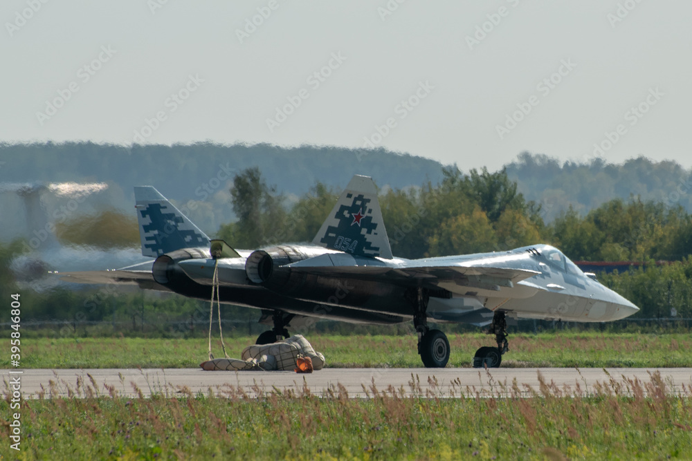 Stockfoto August 30, 2019. Zhukovsky, Russia. fifth-generation promising Russian multi ...