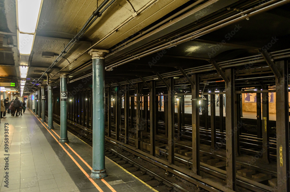 New York City Famous Subway. Historic and Old Public Transit System ...
