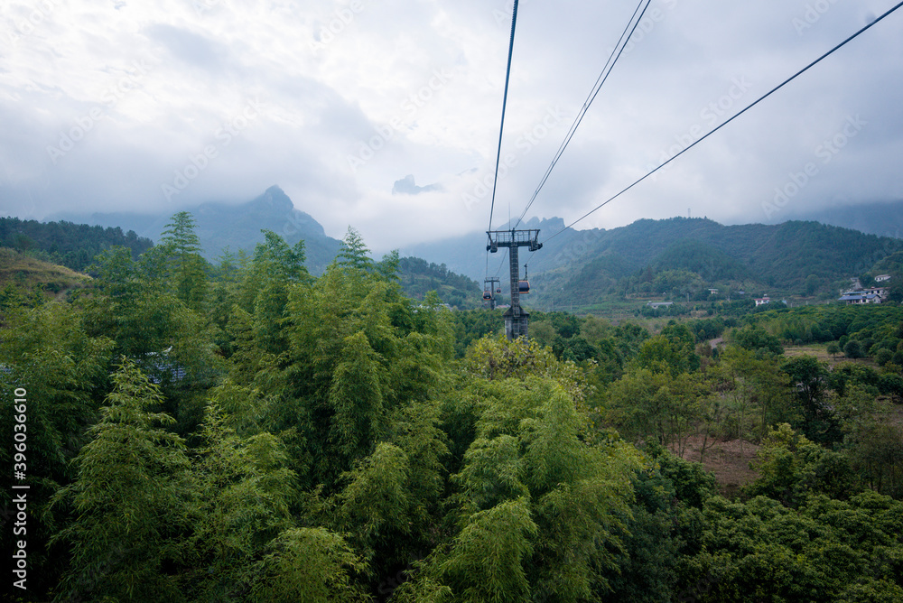 Beautiful landscape of Tianmen mountain national park, Hunan province ...