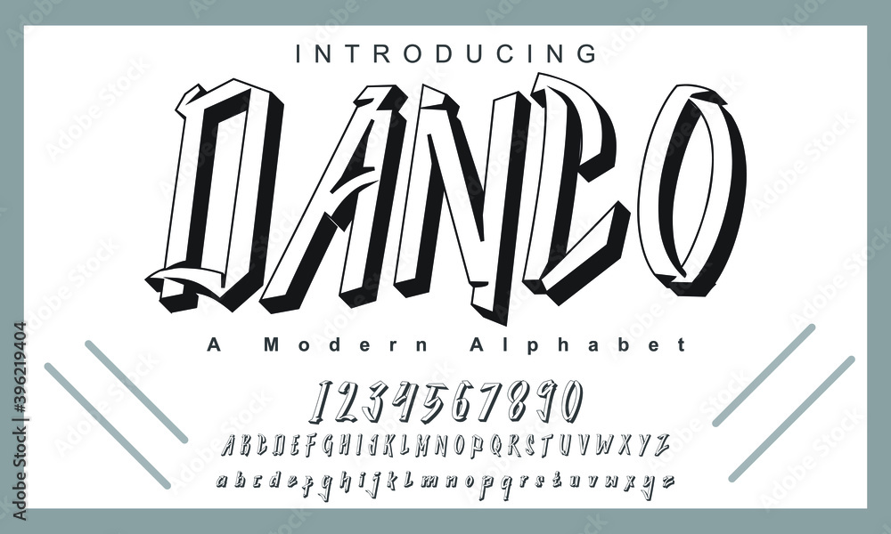 Danco font. Elegant alphabet letters font and number. Lettering Minimal ...