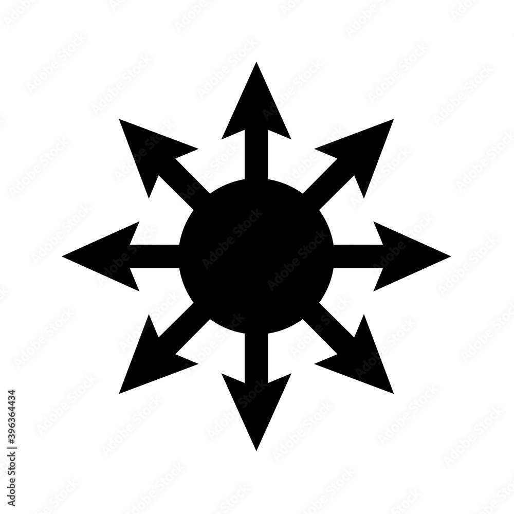 Symbol of chaos icon Stock Illustration | Adobe Stock