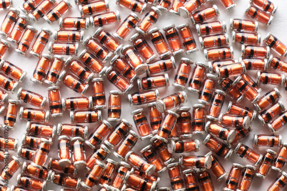 Smd components abstract background. Small surface mound sod-80 glass ...