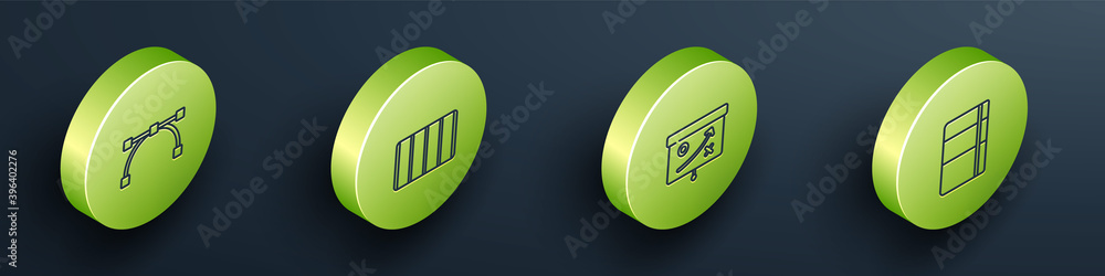 Set Isometric line Bezier curve, Color palette guide, Planning strategy concept and Sketchbook ...